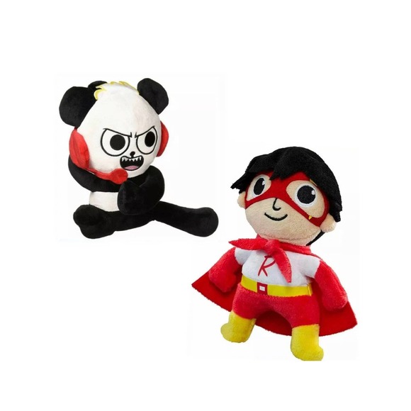 Ryan's World | Toys | 2 Pcs Ryans World 8 Red Titan Plush Combo Panda ...